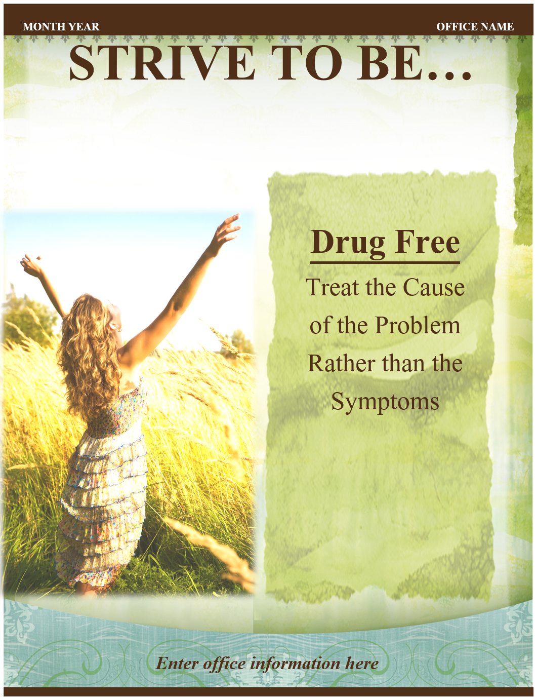 Strive To Be Drug Free - Flyer | Science Based Nutrition